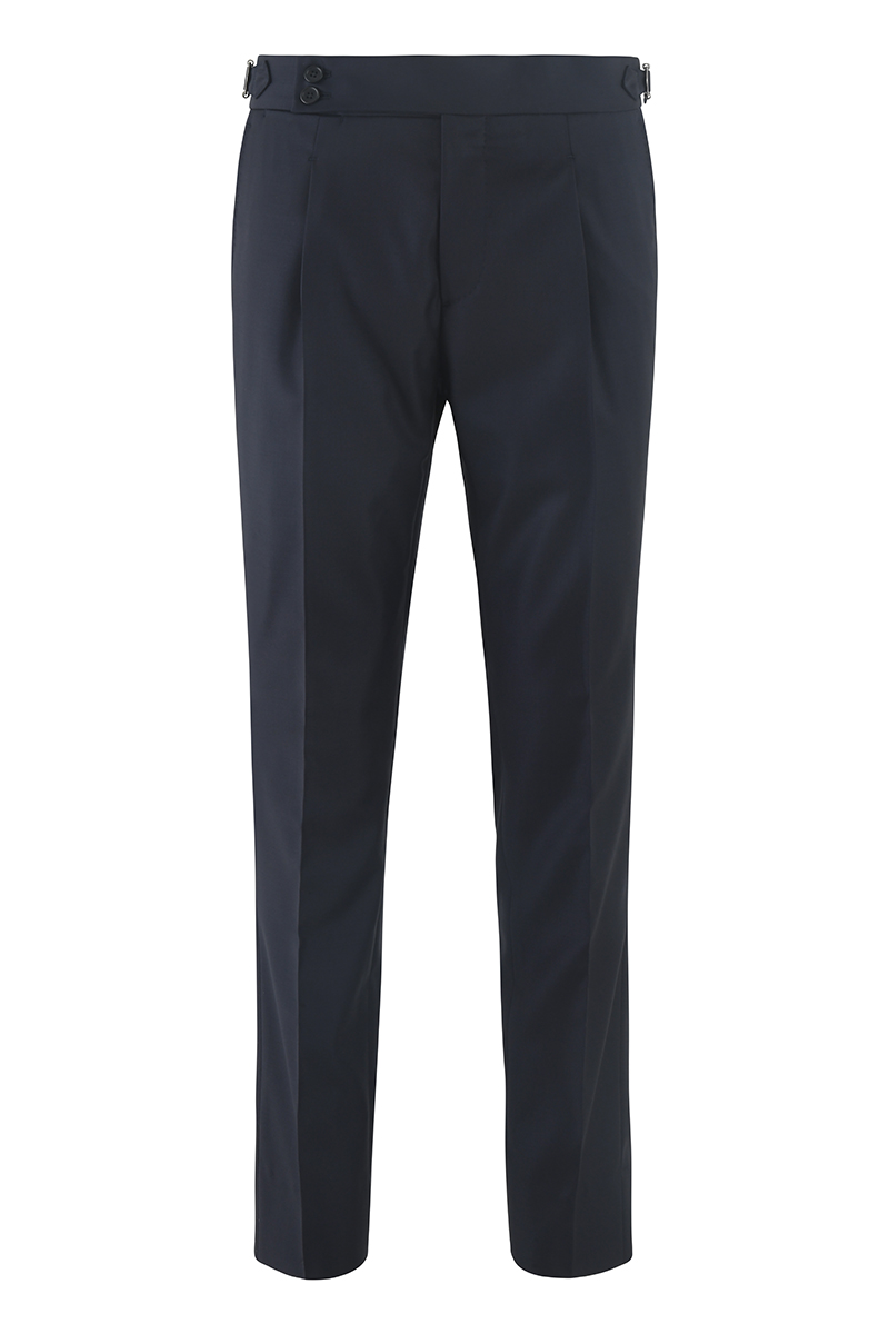 Pantalon homme tour de taille réglable en pure laine Vitale Barberi...